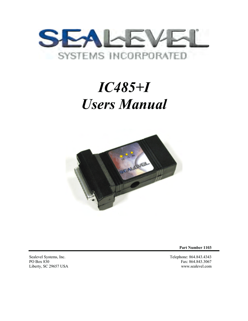 SeaLevel IC485+I RS-232 to RS-422, RS-485 Isolated Serial Interface ...