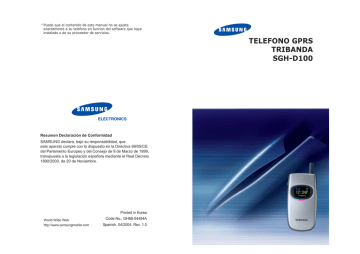 Samsung SGH-D100 Manual de usuario | Manualzz