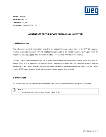 WEG CFW09 frenquency inverter User Manual | Manualzz