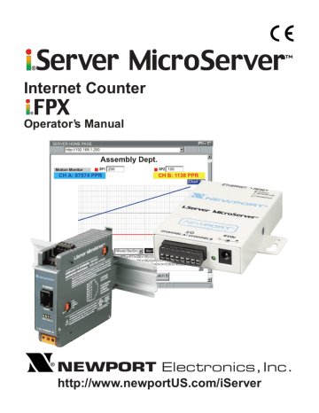 Internet Counter iServer MicroServer iFPX Operator's Manual | Manualzz