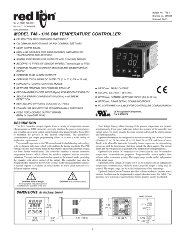 red lion T48 PID Controller Product manual | Manualzz