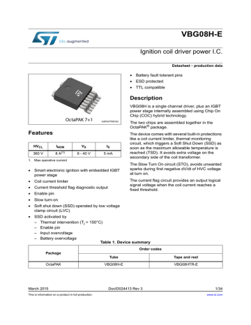 STMicroelectronics VBG08H-E Datasheet | Manualzz