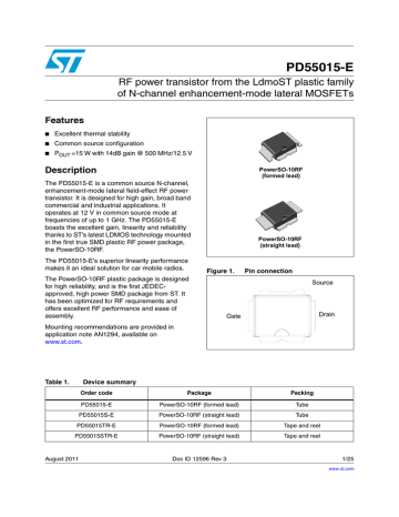 STMicroelectronics PD55015-E Datasheet | Manualzz