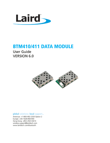 Laird Bluetooth Data Module BTM 410/411 User Guide | Manualzz