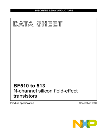 NXP BF513 N-channel silicon FET Data Sheet | Manualzz