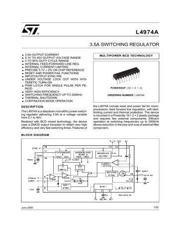 switching regulator L4974A Datasheet | Manualzz