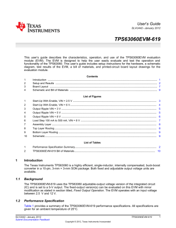 Buck-boost converter TPS63060EVM 619 User's Guide | Manualzz