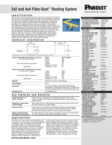 Panduit C4BL6 Flush Duct Cover Specification Sheets | Manualzz