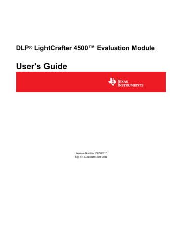 DLP LightCrafter 4500 Evaluation Module User's Guide | Manualzz