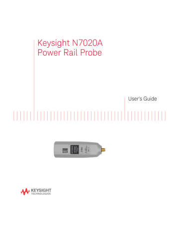 Keysight N7020A Power Rail Probe User’s Guide | Manualzz