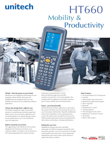 Unitech HT660 Wireless edition Specifications | Manualzz