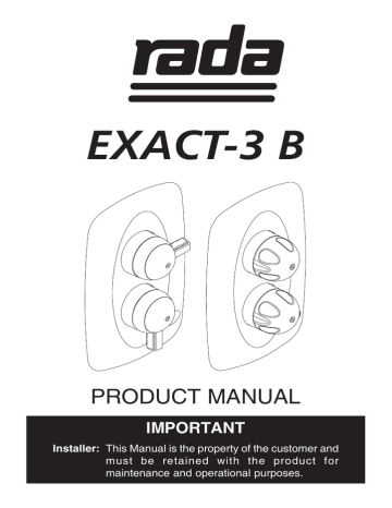 Rada Exact-3 B Product Manual | Manualzz