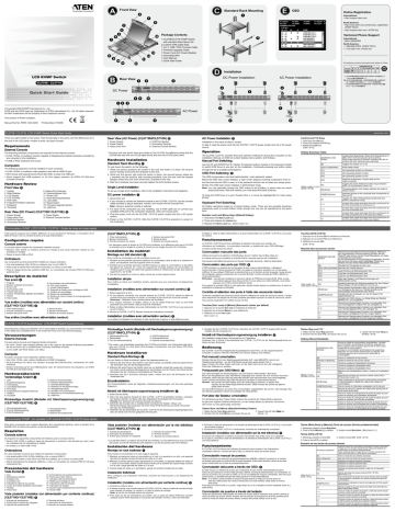 LCD KVMP Switch CL5708, CL5716M, CL5716N, CL5716D, CL5716E Quick Start ...