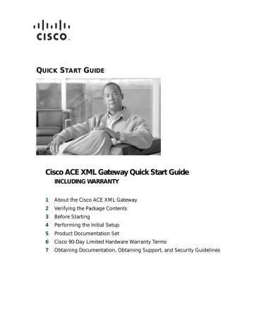 Cisco ACE XML Gateway Quick Start Guide | Manualzz