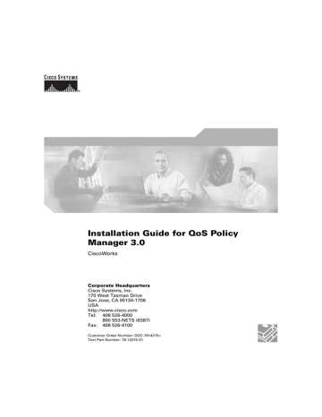 Cisco QoS Policy Manager 3.0 Installation Guide | Manualzz