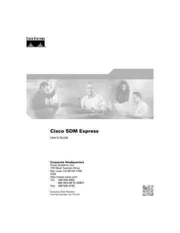 Cisco SDM Express User Guide | Manualzz