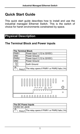 Industrial Managed Ethernet Switch Quick Start Guide | Manualzz