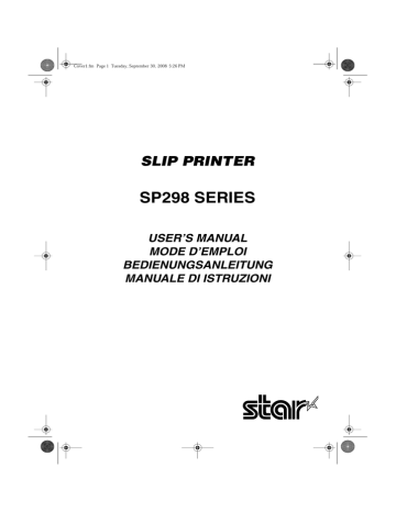 Star Micronics SP298MD, SLIP SP298 SERIES User manual | Manualzz