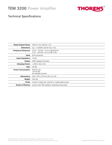 Thorens tem 3200 amplifier schematics