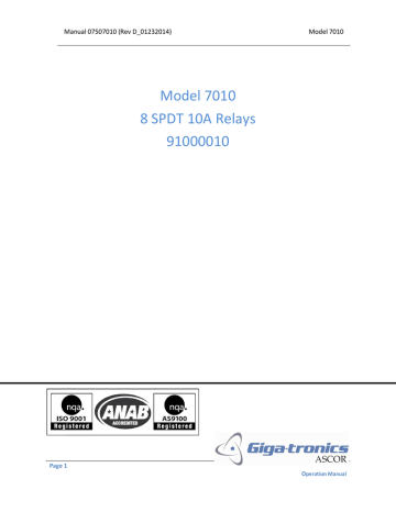 Relay 7000 7010 Operation Manual | Manualzz