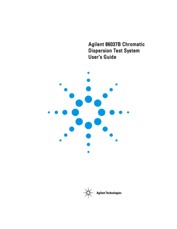Agilent 86037B Chromatic Dispersion Test System User’s Guide | Manualzz