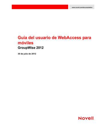 GroupWise 2012 WebAccess Guía del usuario | Manualzz