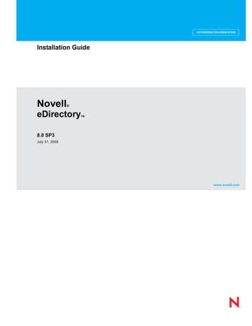 Novell eDirectory 8.8 SP3 Installation Guide | Manualzz