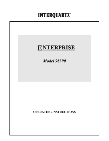 Interquartz Enterprise 98390 Operating Instructions Manual | Manualzz
