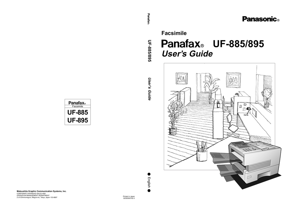 Panasonic UF 885 - Panafax B/W Laser User manual | Manualzz