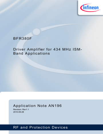 Driver amplifier BFR380F Application Note | Manualzz