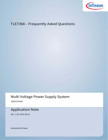 Infineon TLE7368 Multi Voltage Power Supply Application Note | Manualzz
