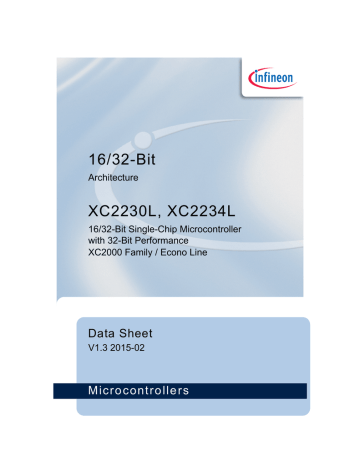 Infineon SAK-XC2234L-20F66LR AA Microcontroller Data Sheet | Manualzz