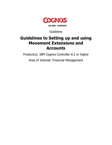 IBM Cognos Controller 8.2 Guideline | Manualzz