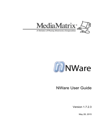 NWare 1.7.2.3 User Guide - Peavey | Manualzz