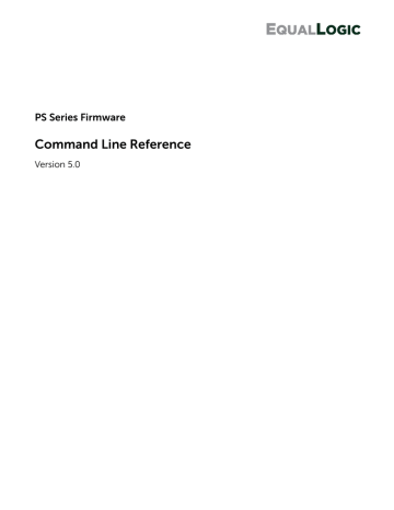 Dell PS Series storage array Command Line Reference | Manualzz