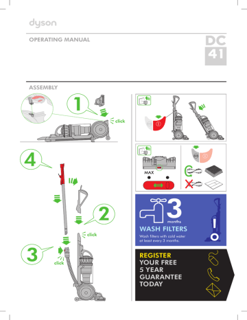Dyson DC41 Vacuum Cleaner Operating Manual | Manualzz