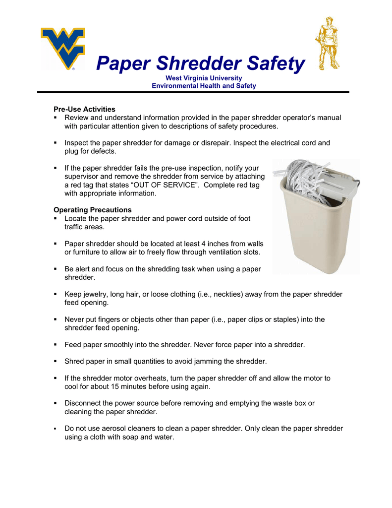 Paper Shredder Safety WVU EHS Manualzz paper-shredder-safety-wvu-ehs-manualzz