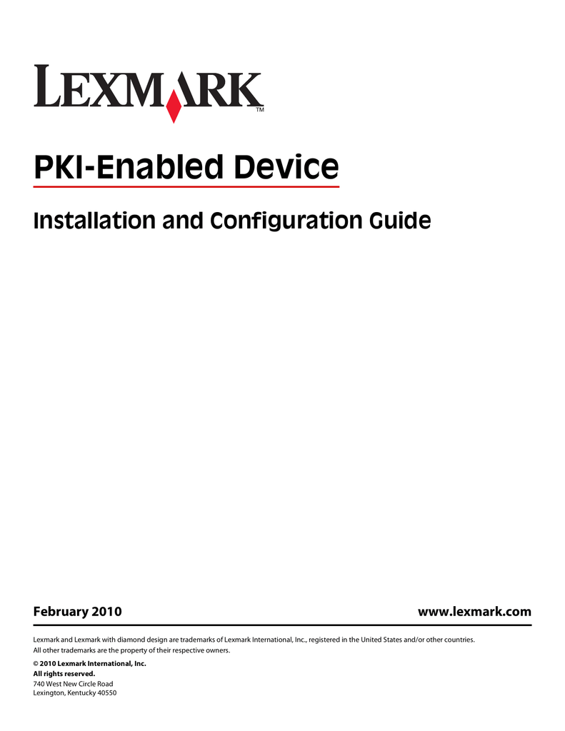 Lexmark X46 Series Installation And Configuration Manual | Manualzz