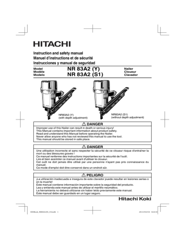 Hitachi NR 83A2 (S1) Instruction And Safety Manual | Manualzz