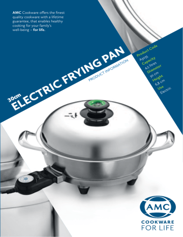 AMC 30cm Electric Frying Pan User Manual | Manualzz