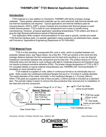THERMFLOW T725 Material Application Guidelines | Manualzz