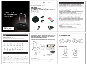 AV Dock Station User Manual | Manualzz