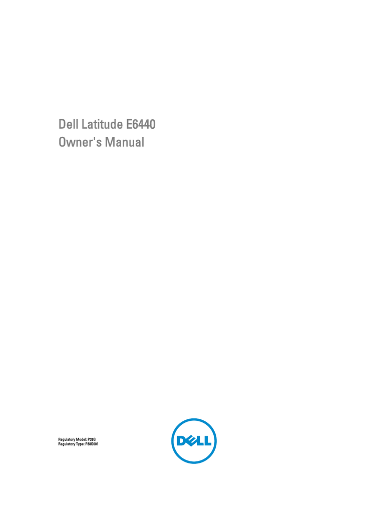 Dell E6440 Personal Computer User manual | Manualzz