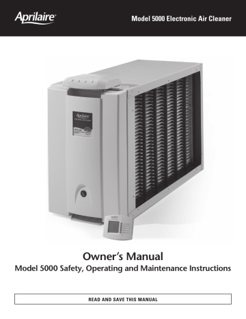 Aprilaire 5000 Air Purifier Owner Manual | Manualzz
