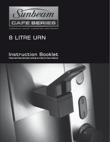 Sunbeam CAFE Series Instruction Booklet | Manualzz
