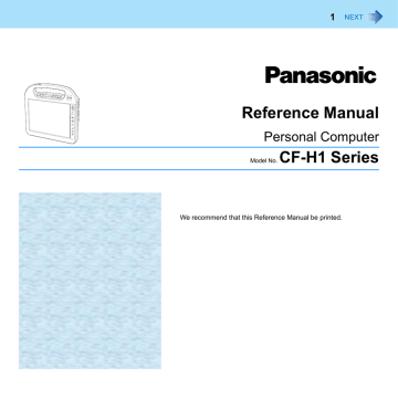 Personal Computer CF-H1 Series Reference Manual | Manualzz