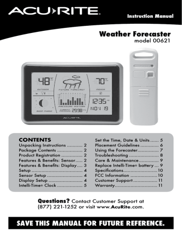AcuRite Weather Station Instruction manual | Manualzz