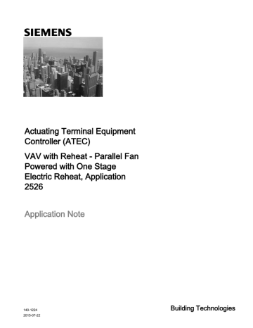 Siemens VAV Controller 2526 Application Note | Manualzz