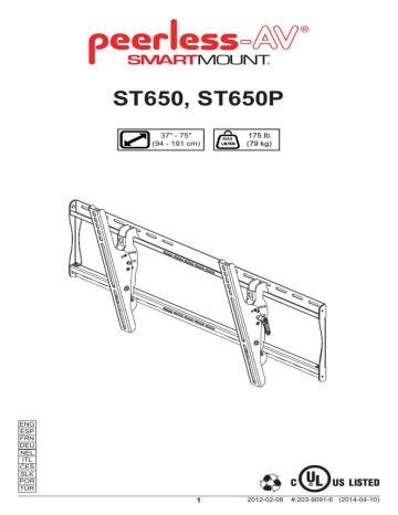 Peerless-AV ST650, ST650P Installation Manual | Manualzz