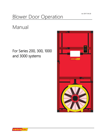 Retrotec Blower Door -200 1000 2000 3000 Manual | Manualzz